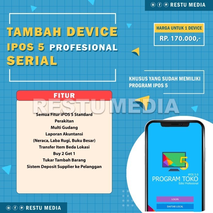 Jual Penambahan Device Ipos 5 Profesional / tambah device ipos 5 | Shopee Indonesia