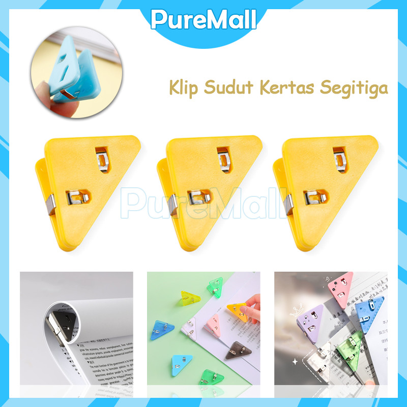 Jual Clip Segitiga Warna-warni / Penjepit Kertas Binder Plastik / Klip ...