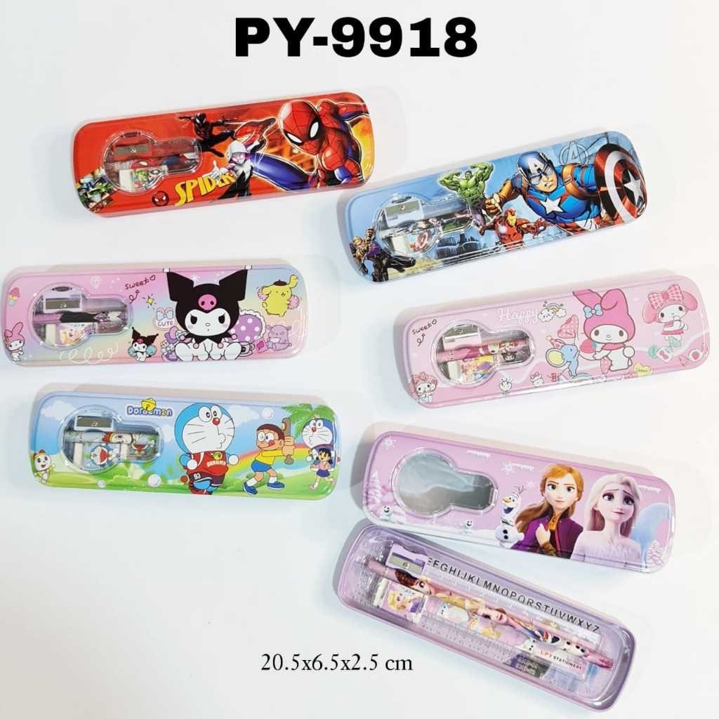Jual KOTAK PENSIL KALENG ada ISI model JENDELA berbentuk KUNCI/PENCIL ...