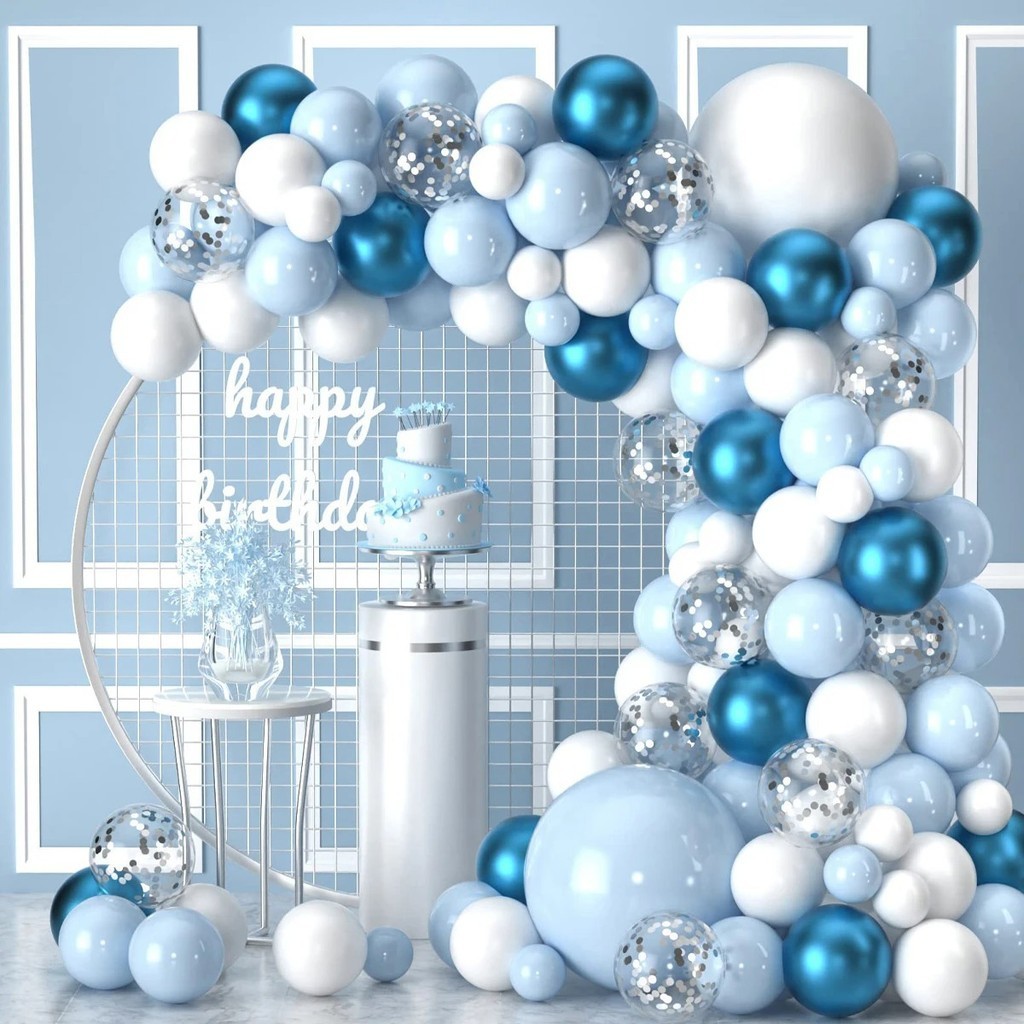 Jual Set Balon Biru Perlengkapan Dekorasi Pesta Ulang Tahun Pernikahan ...