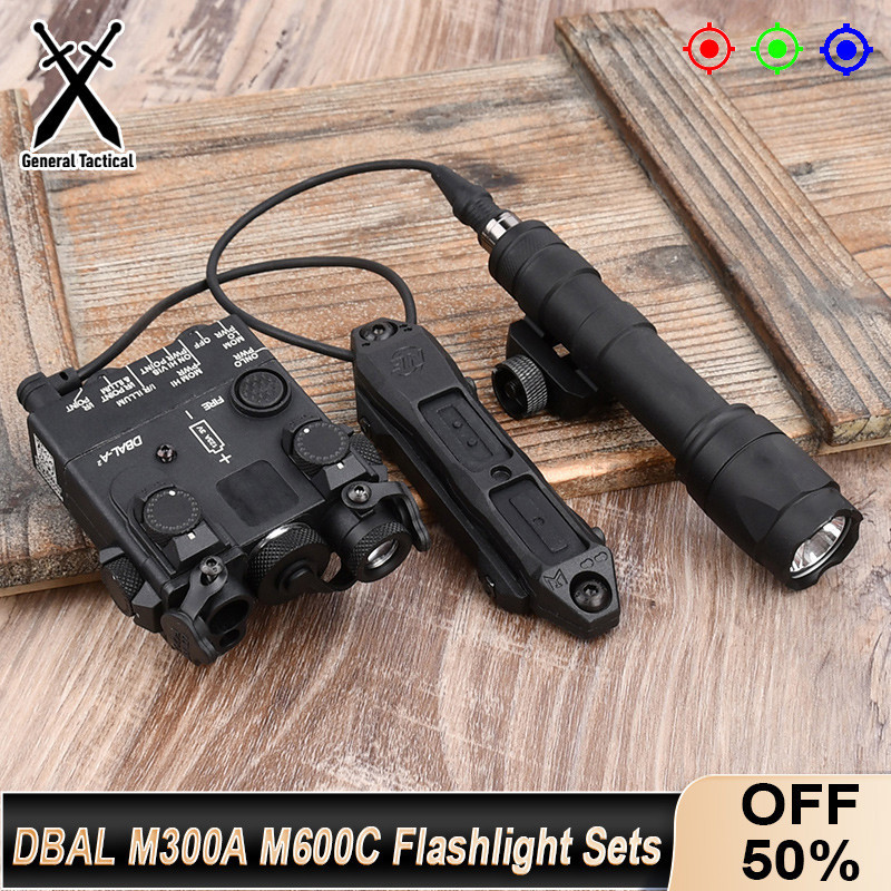 Jual Tactical DBAL-A2 Simplified Version Surefir M300A M600C Flashlight Sets Red Dot Airsoft ...
