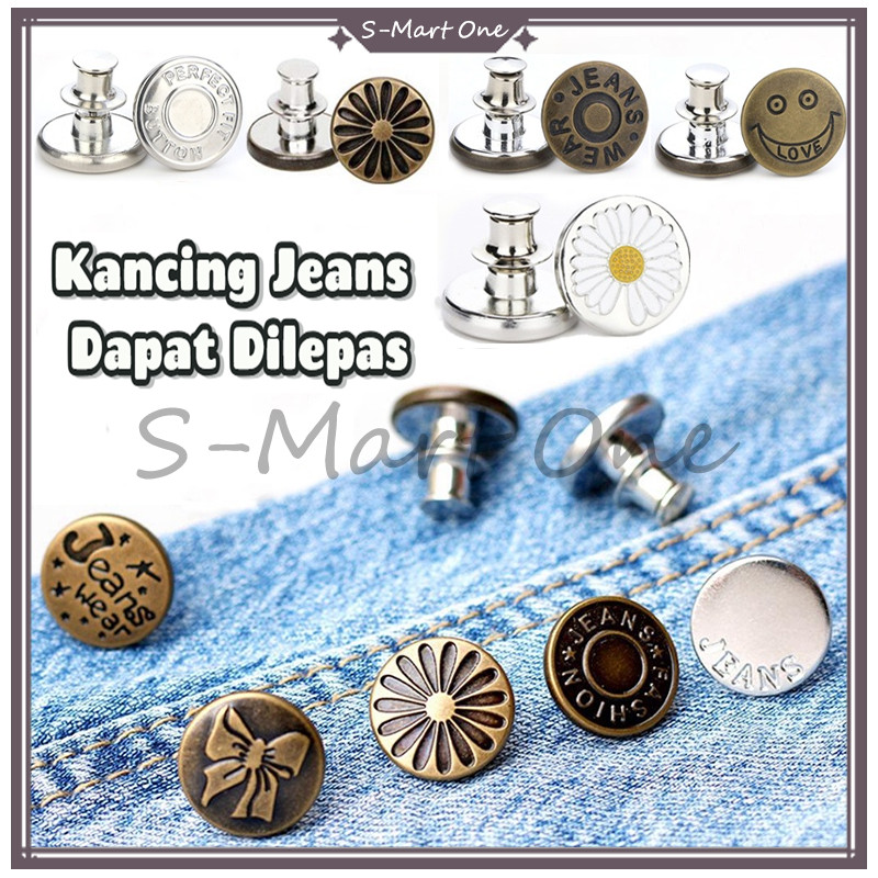 Jual Kancing Jeans Dapat Dilepas /Kancing Pengecil Jeans Unisex/Kait ...