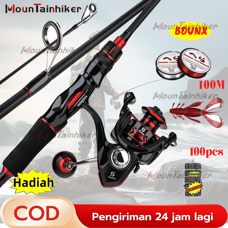 Jual Pancing Set 1.6M/1.8M/2.1M/2.4M Joran Pancing Set Dengan Bahan Serat Karbon Joran Pancing ...