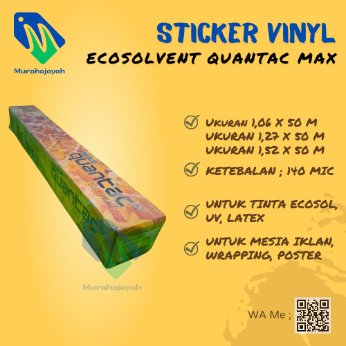 Jual Sticker Vinyl Glossy Ecosolvent Sticker QUANTAC MAX | Shopee Indonesia