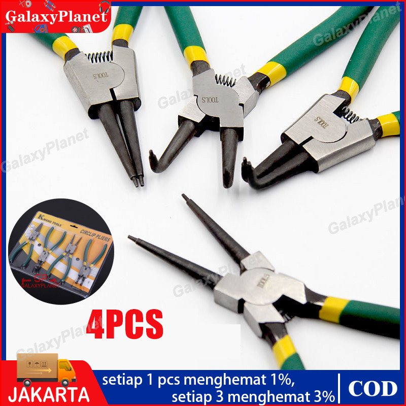 Jual 4 Pcs Circlip Pliers Set Tang Snap Ring/Tang Circlip tang snap ...
