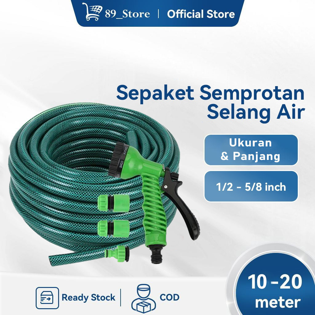 Jual PAKET KEPALA SEMPROTAN SELANG AIR 20 METER 1 ROL HIJAU ANTI LUMUT ...