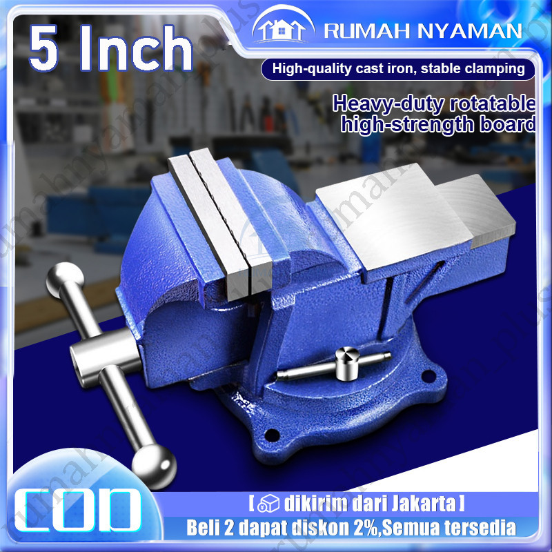 Jual Catok Paron Ragum Besi 5" inch Bench Vice Vise Alat Jepit/Alat ...