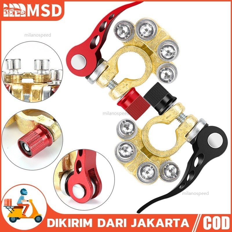 Jual 2Pcs QUICK RELEASE TERMINAL ACCU MOBIL Toolless Clamp Cepat ...