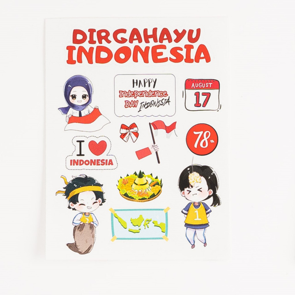 Jual Stiker / Sticker Scrapbook Kemerdekaan HUT RI 17 Agustus | Shopee ...