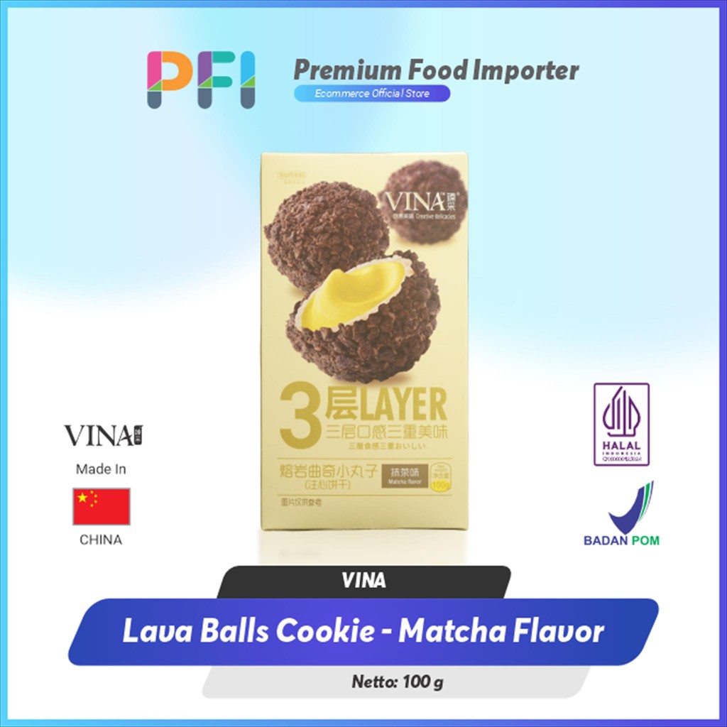 Jual Franzzi Vina Lava Cookie Balls - Matcha 100g | Shopee Indonesia