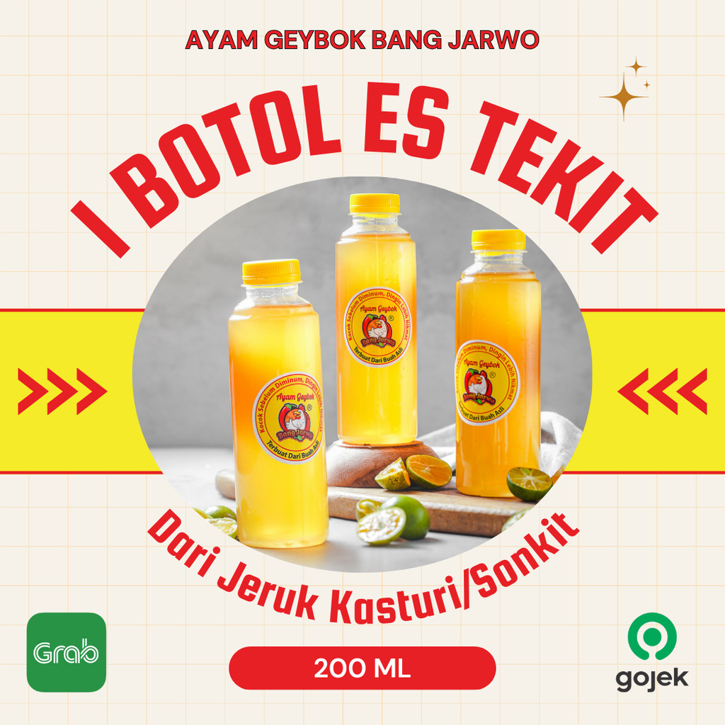 Jual Es Tekit - Teh Jeruk Sonkit / Kasturi Botolan 200mL | Healthy ...