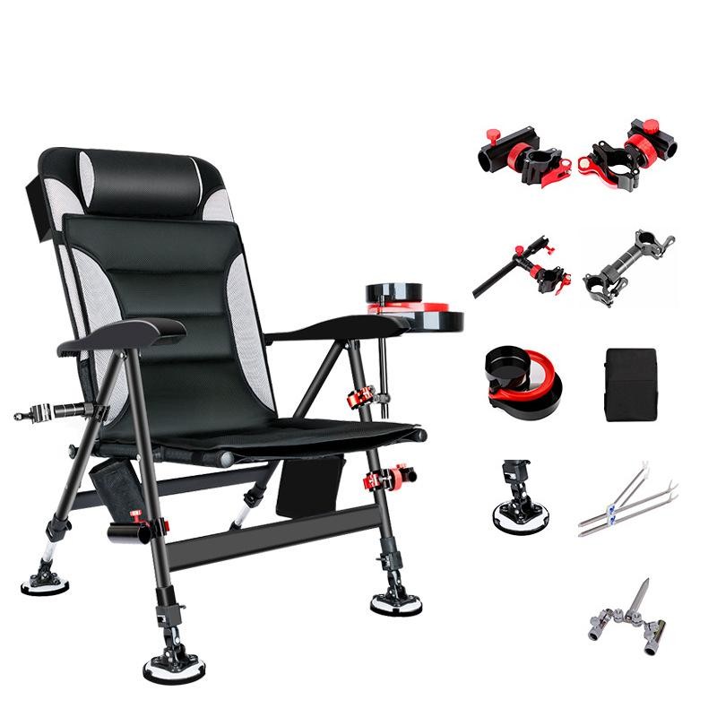 Jual Fishing Chair With Rod Holder Aluminum Alloy Folding Camp Chairs ...