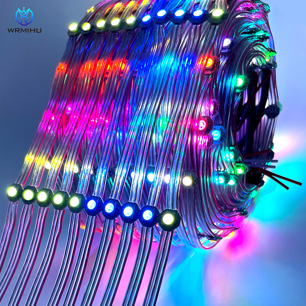 Jual 50/lot DC5V Pre-Soldered WS2812B SMD5050 RGB Built-in WS2811 IC ...