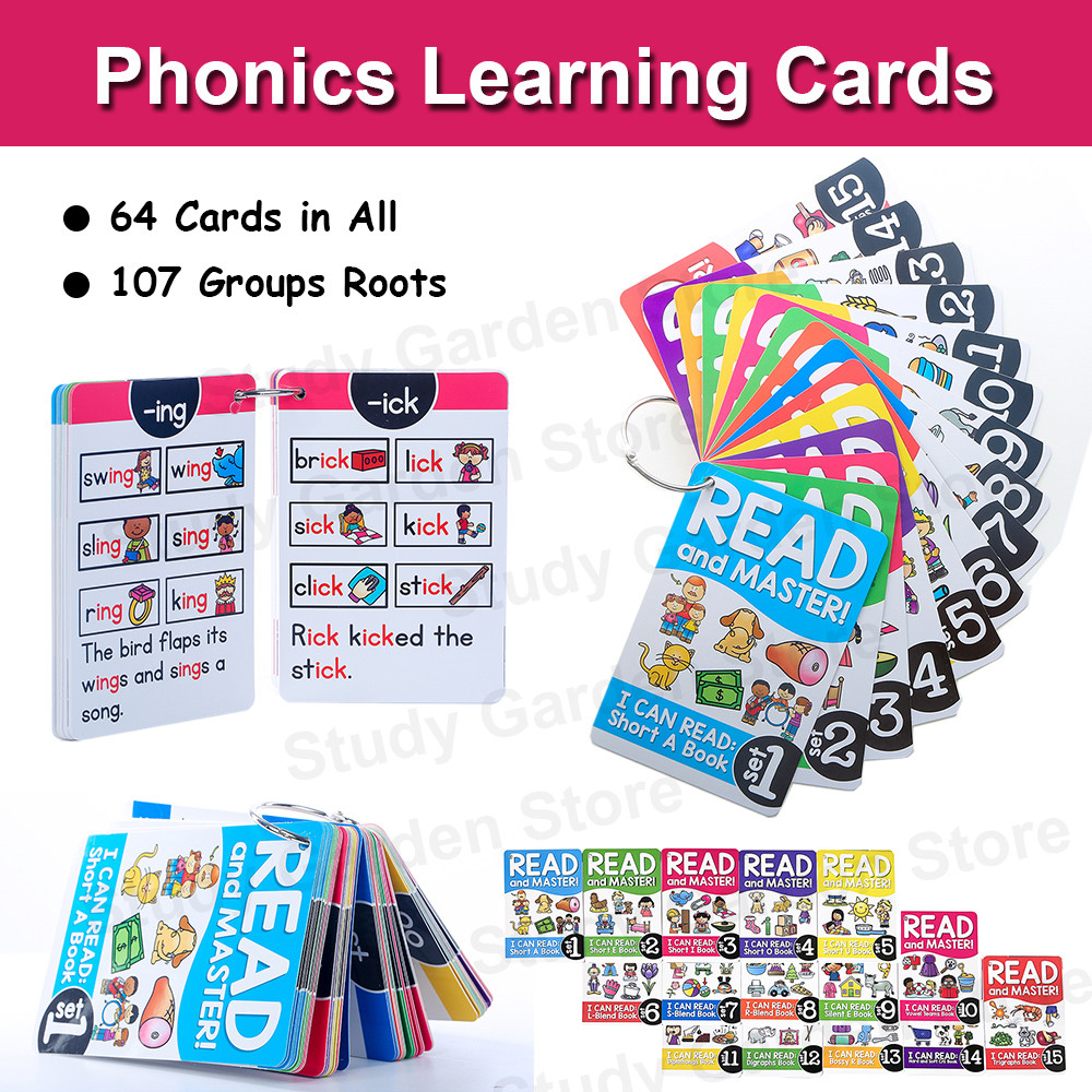 Jual Montessori English Phonics Learning Cards Kindergarten Educational ...