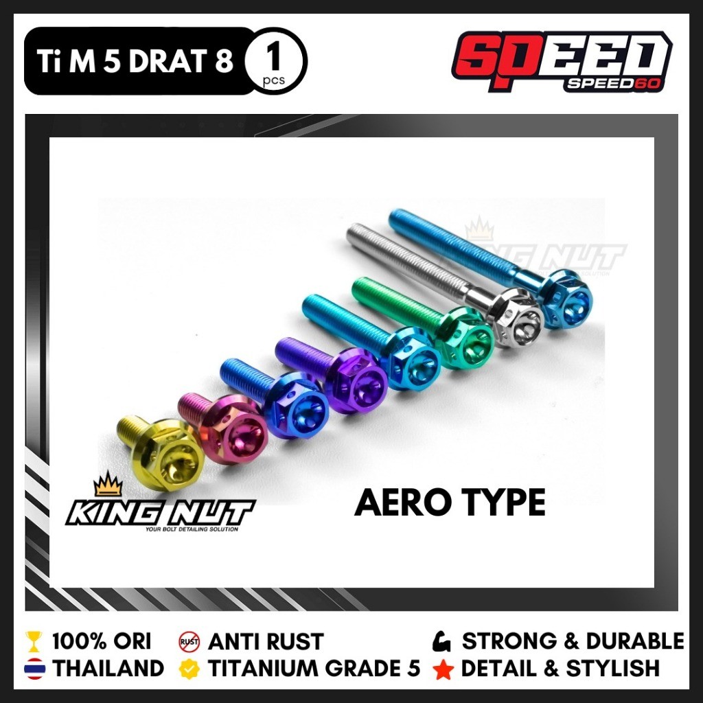 Jual Baut M 5 x 20 Drat 8 x 20 Aero Type Baut Titanium Grade 5 Probolt ...