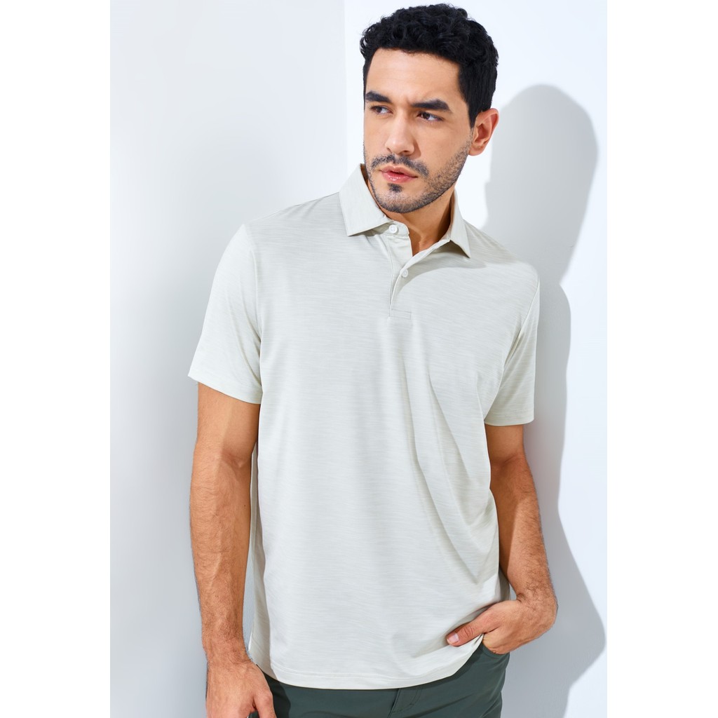 Jual Jack Nicklaus Whitley Premium Tonal Two Color Solid Polo Ice Stone ...