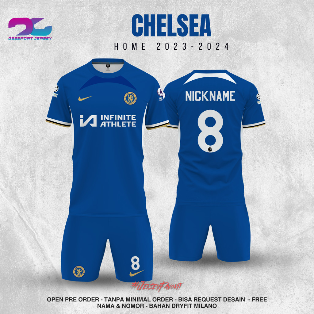 Jual BAJU CHELSEA JERSEY HOME 2023/2024 LIGA UEFA FULL PRINTING GRATIS ...
