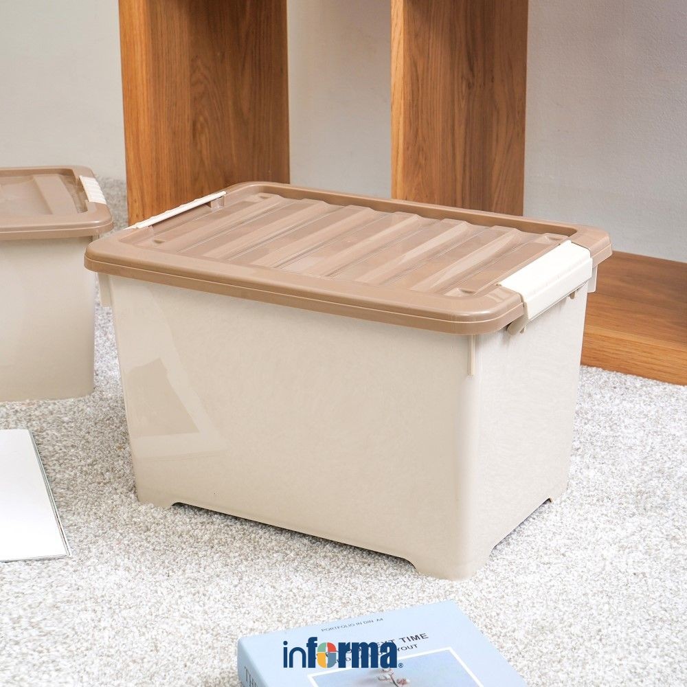 Jual Informa 38X27X24 cm Kotak Penyimpanan Dengan Tutup - Cokelat Kotak ...
