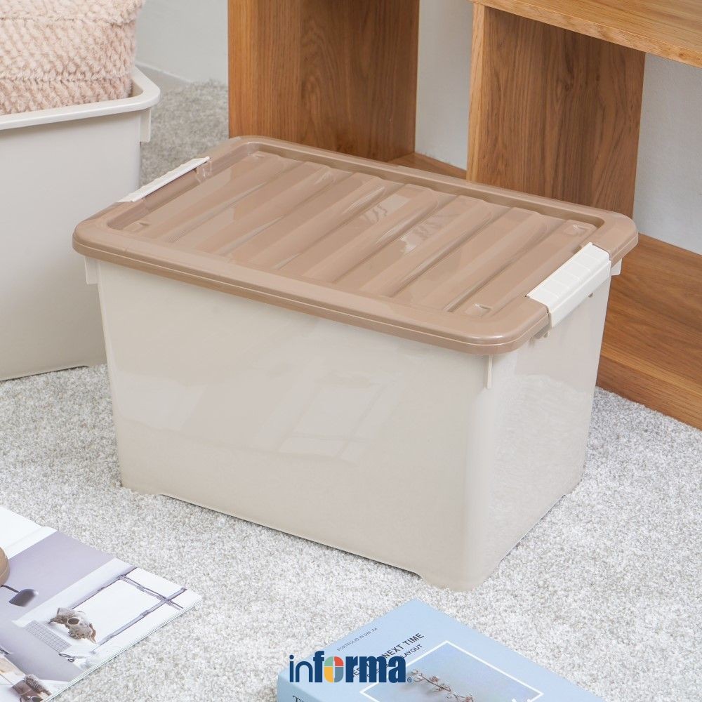 Jual Informa 52x36x33 cm Kotak Penyimpanan Dengan Tutup - Cokelat Kotak ...