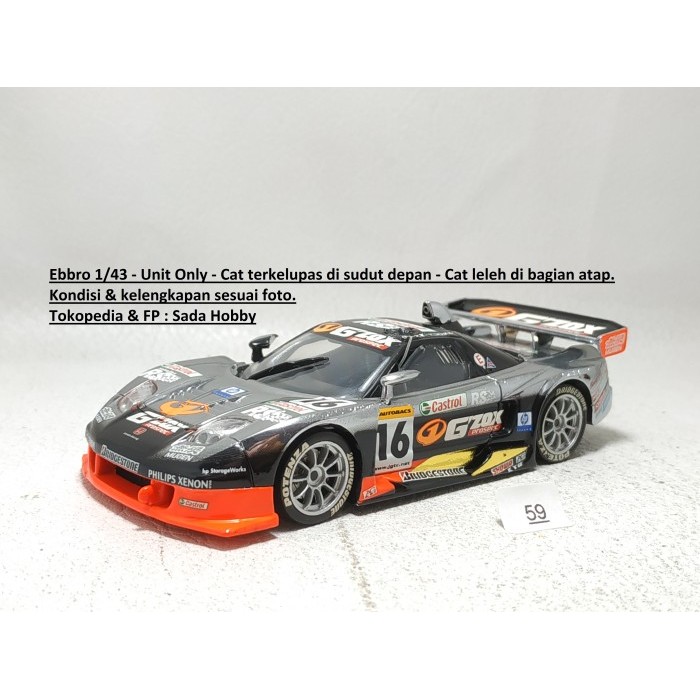 Jual Miniatur Ebbro 1/43 Honda NSX G'ZOX Mugen No 16 JGTC 2003 Unit Only Minus | Shopee Indonesia