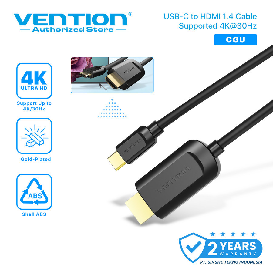 Jual VENTION CGU Kabel Usb Type C To Hdmi Thunderbolt 3 | Shopee Indonesia