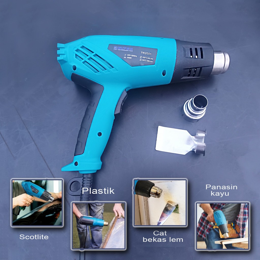 Jual HARGA PABRIK JLD Hot Air Heat Gun 1500W Panas Pemanas Pistol Panas Kontrol Suhu Ganda ...