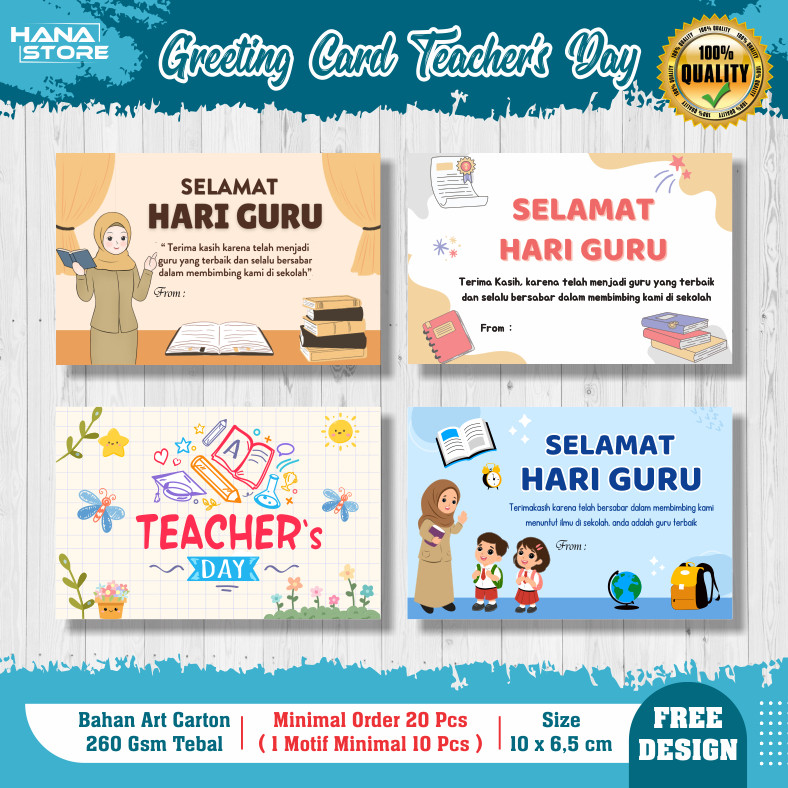 Jual Greeting Card TEACHER'S DAY - Gift Card - Kartu Ucapan Hari Guru - Kartu Ucapan Aesthetic ...