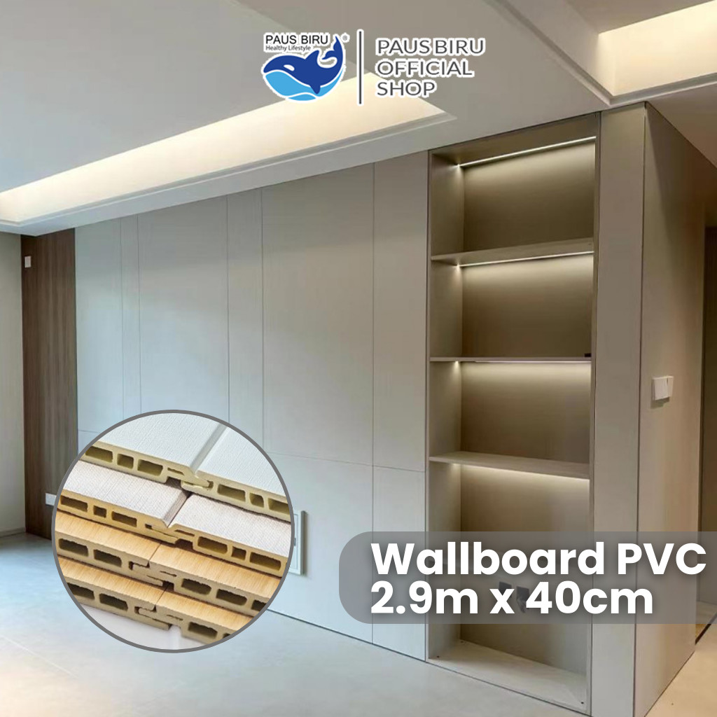 Jual Paus Biru - Wallboard PVC Motif Kayu Panjang 2,9 Meter Lebar 40 Cm Tebal 8.5 mm Wall Panel ...