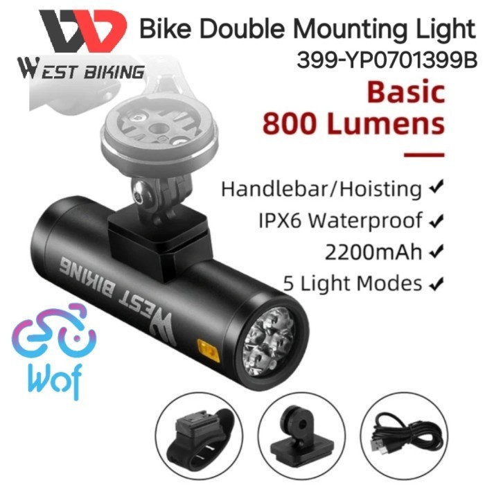 Jual WEST BIKING 800 LM Lumen 399 Lampu Gantung Depan Barfly Sepeda ...
