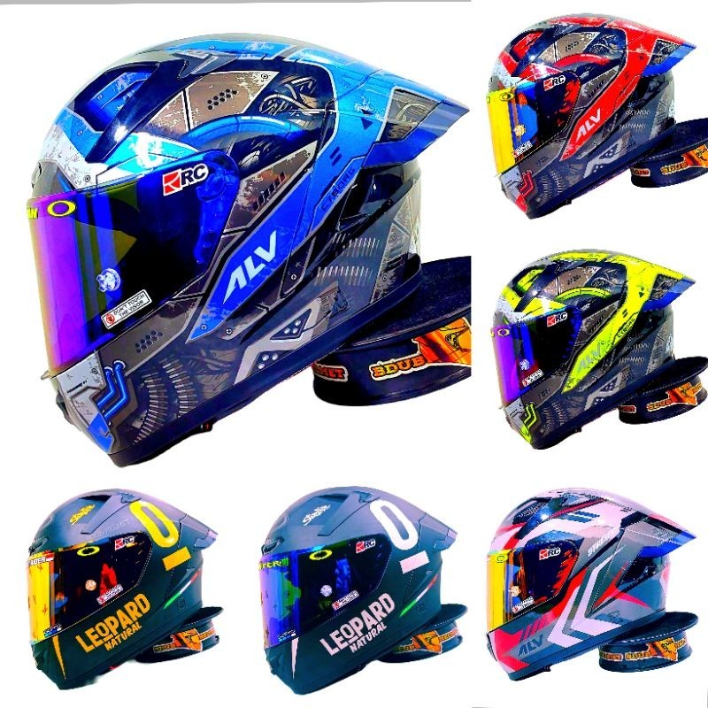 Jual Helm ALV Genesis Black dof leopard paket ganteng | Shopee Indonesia