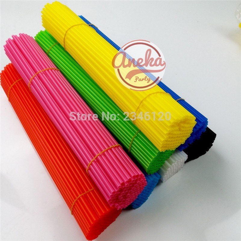 Jual per pack tangkai Balon warna warni / Gagang Balon / Stik Balon ...