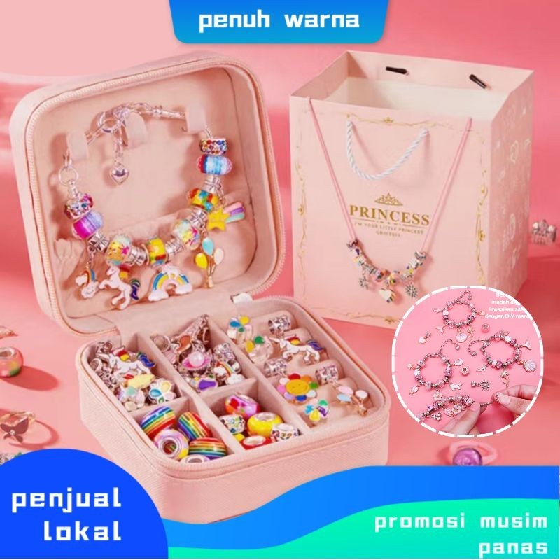 Jual 【Local Delivery 】DIY Kalung Manik-Manik Anak Perempuan Gelang ...