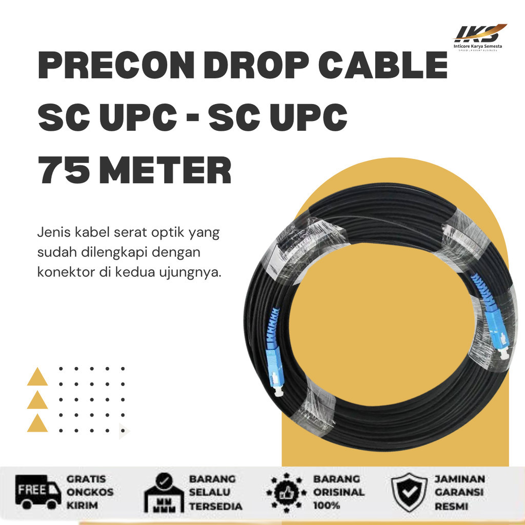 Jual Precon Drop Cable SC UPC - SC UPC Panjang 75 Meter | Shopee Indonesia