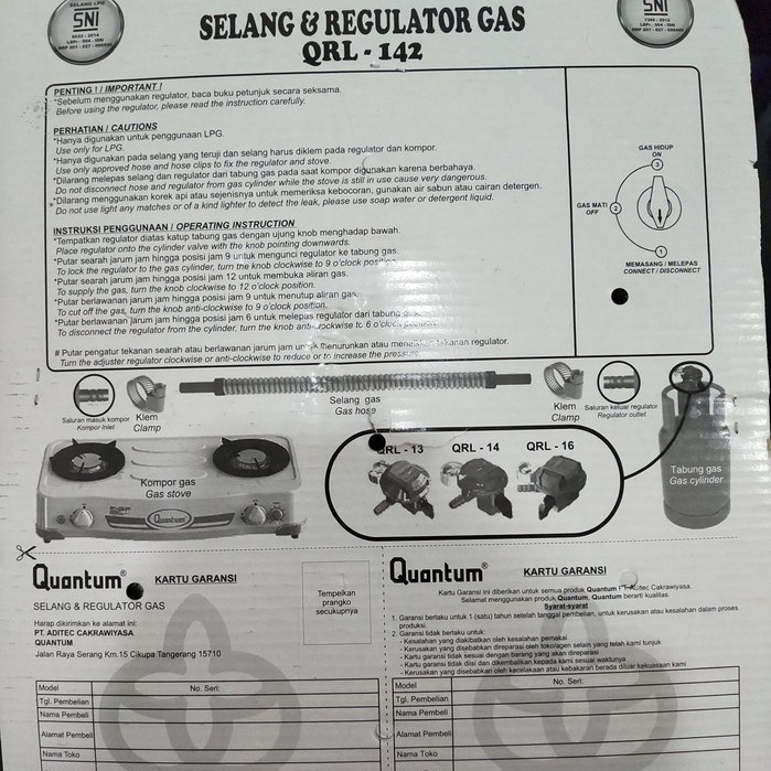 Jual Quantum Selang Regulator Gas QRL 142 | Shopee Indonesia