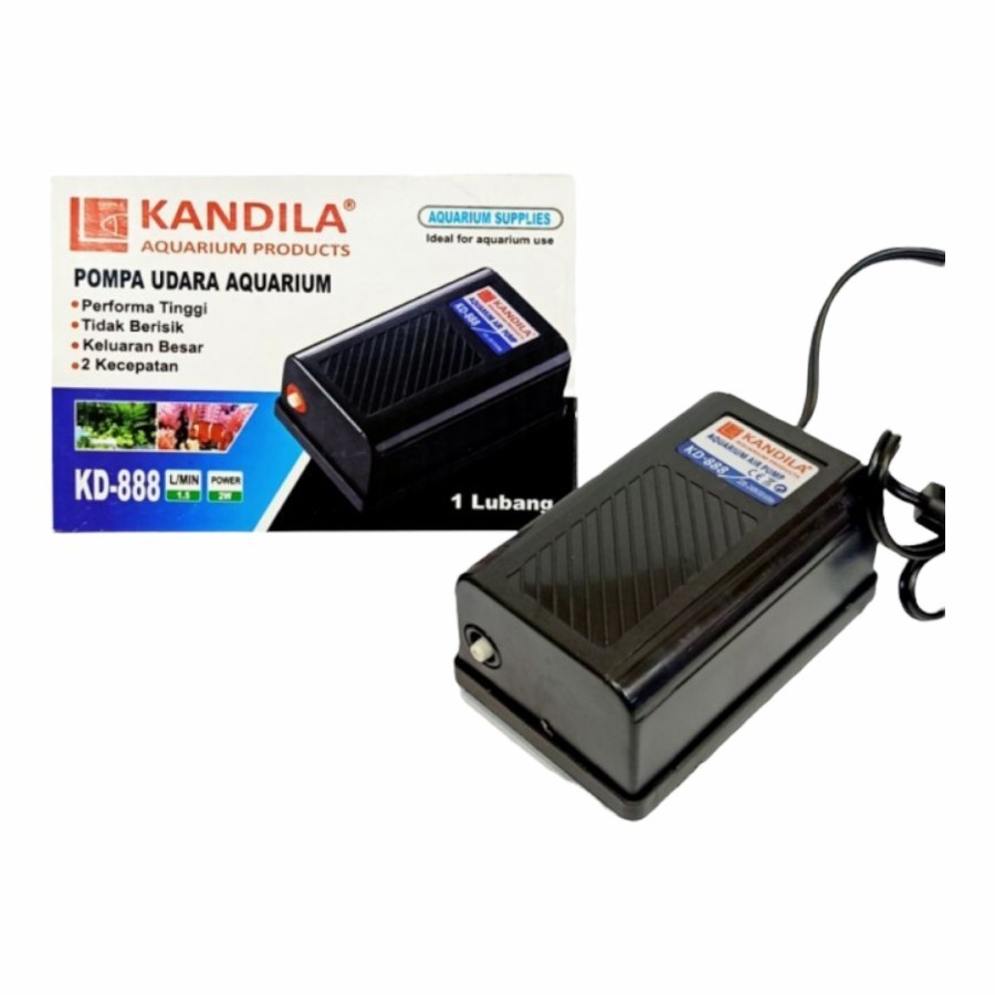 Jual Air pump KANDILA KD-888 Mesin Aerator Oksigen 1 Lubang Kandila KD 888 | Shopee Indonesia