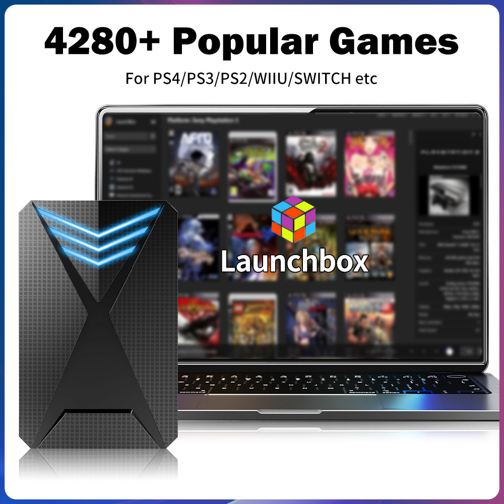Jual Launchbox 2TB Gaming HDD Retro Video Game Console 4200+Games for PS4/PS3/PS2/Switch/Wii ...
