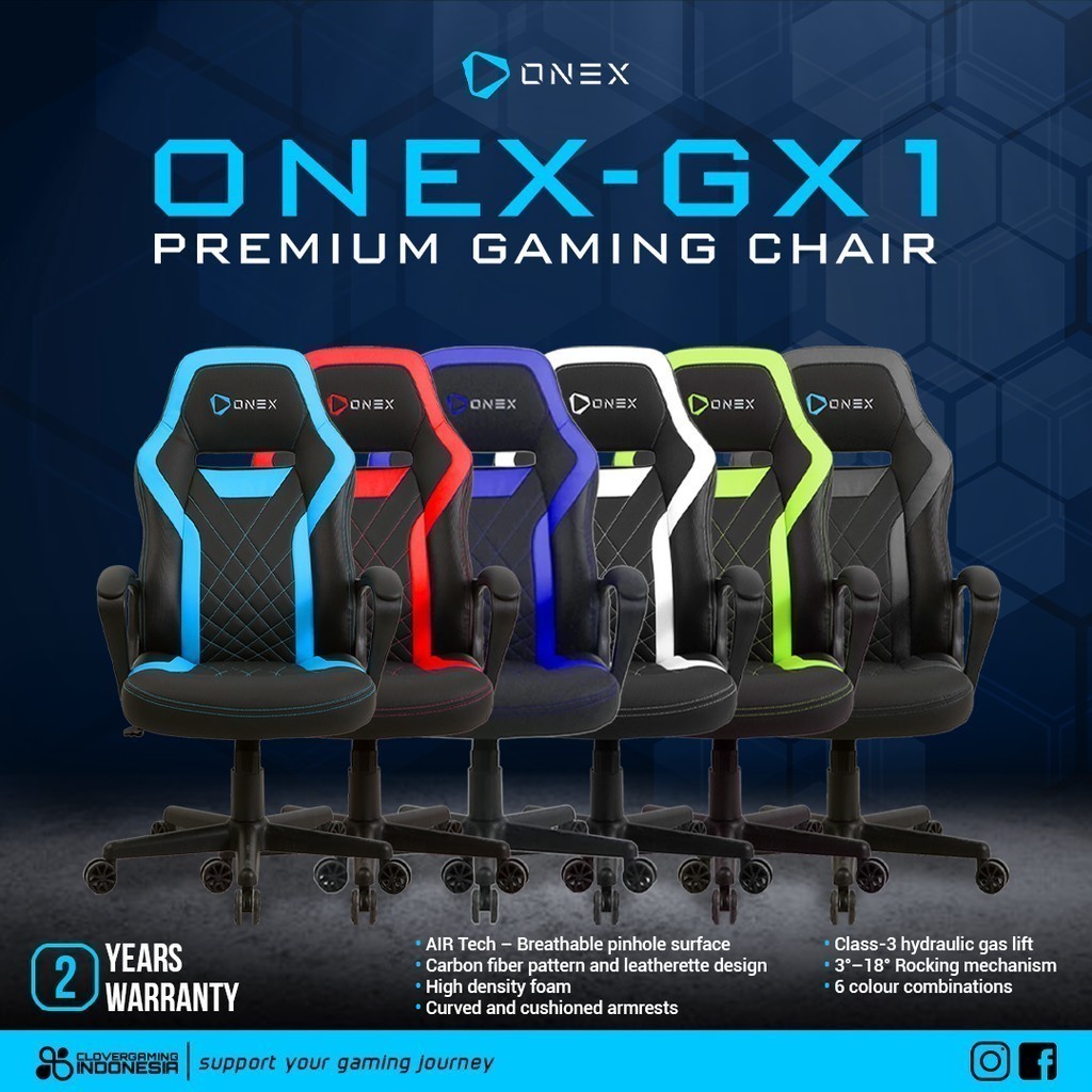 Jual ONEX GX1 Kursi Gaming Chair Premium Quality GX 1 GX-1 | Shopee ...