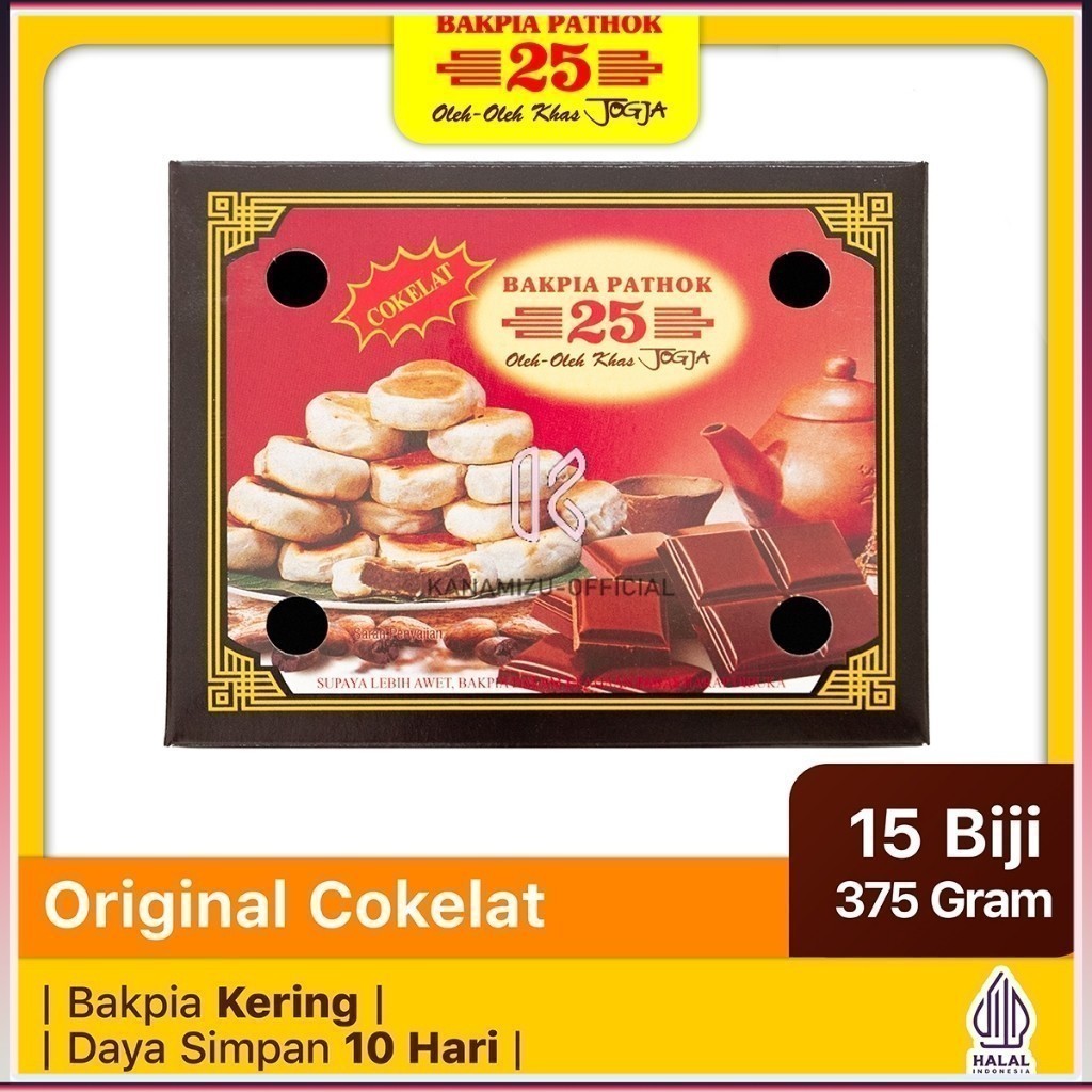 Jual Bakpia Pathok 25 Premium Original Cokelat Pia Basah Fresh Isi 15 ...