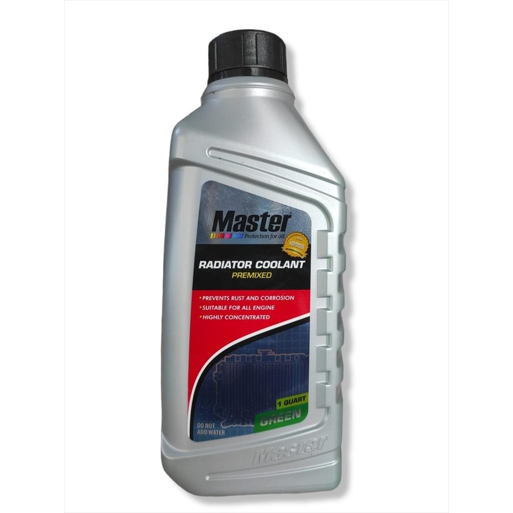 Jual Air Radiator Coolant Master Premixed Hijau 1 Quart Botol | Shopee ...