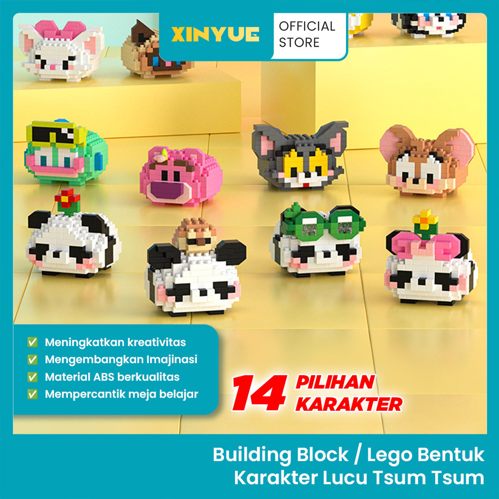 Jual XinYue - Mainan Edukasi Bricks Block Mini Karakter Lucu - Mekansm ...