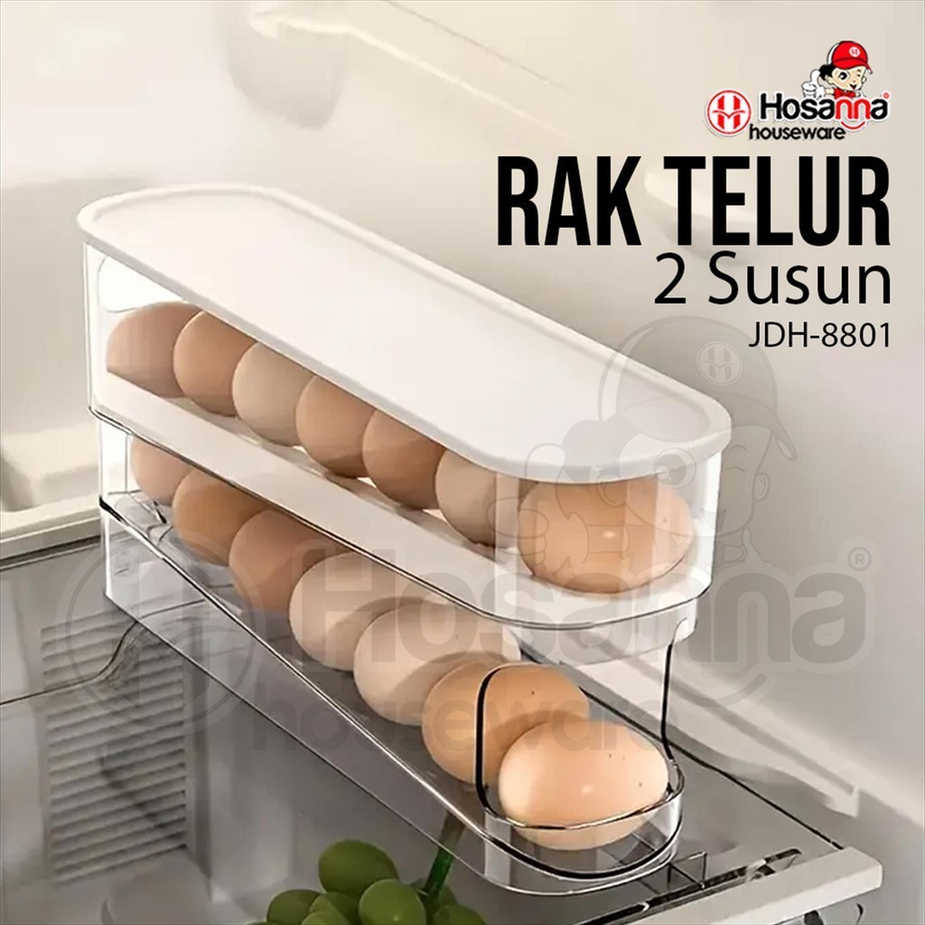 Jual Rak Telur 2 Tingkat / Kotak Penyimpanan Telur Minimalis | Shopee ...