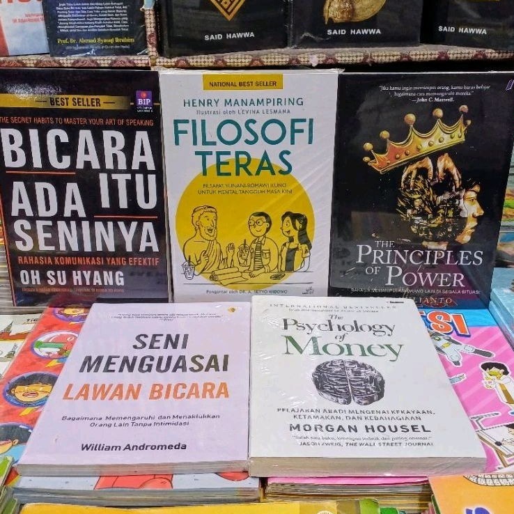 Jual paket 5 buku filosofi teras the principle of power the psycology of money bicara itu ada ...