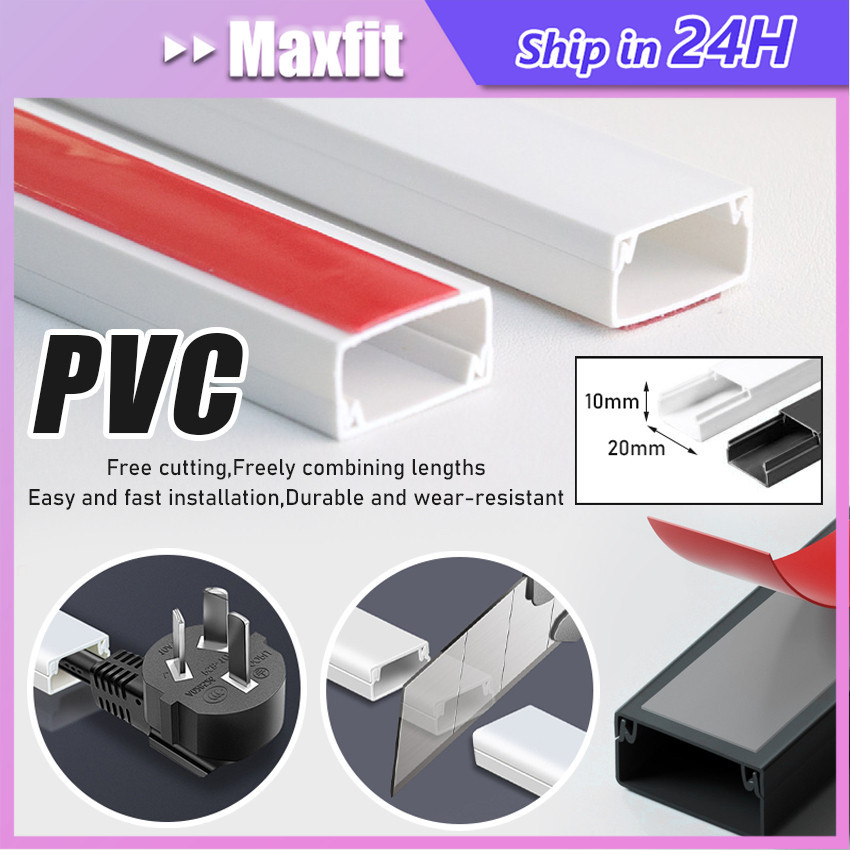 Jual 1 Meter Penutup Kabel Cable Duct Ducting Pvc / Penutup Kabel Dinding Tempel / Kabel ...