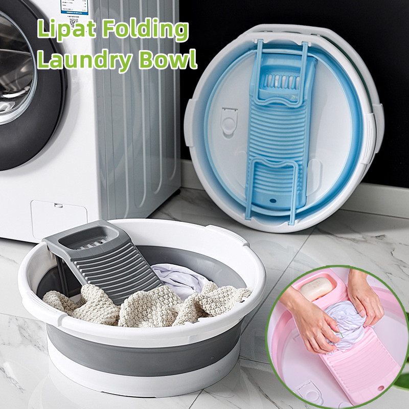 Jual Papan Cuci Portable Dengan Baskom Cuci Baju/Lipat Folding Laundry ...
