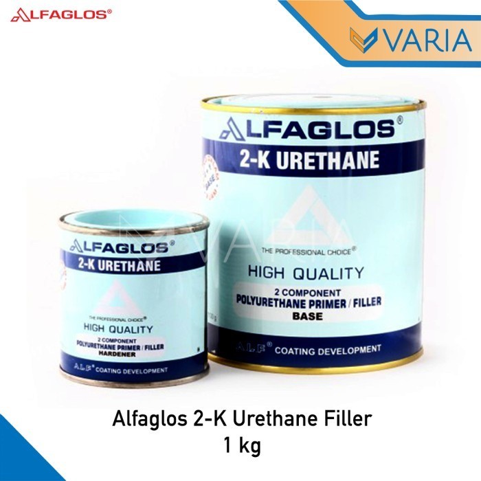 Jual Alfaglos PU 2K Urethane Filler 1 kg Polyurethane Primer + Hardener ...