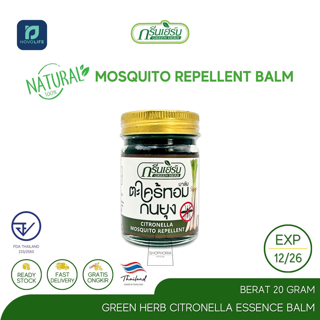 Jual Novolife Green Herb Citronella Essence Balm Berat 50 Gram Original ...