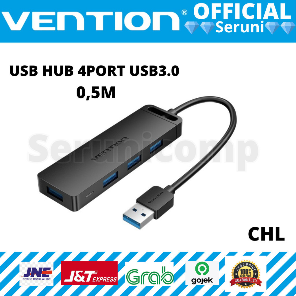 Jual VENTION Usb hub 4 Port USB 3.0 Hub With Power Supply 0.5M Black ... Jual VENTION Usb hub 4 Port USB 3.0 Hub With Power Supply 0.5M Black ...