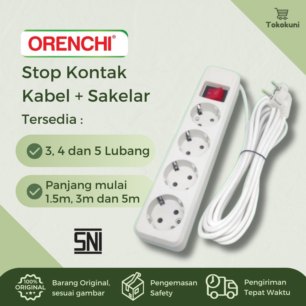 Jual Stop Kontak Orenchi | Kabel Olor Cable Extender Colokan Listrik ...
