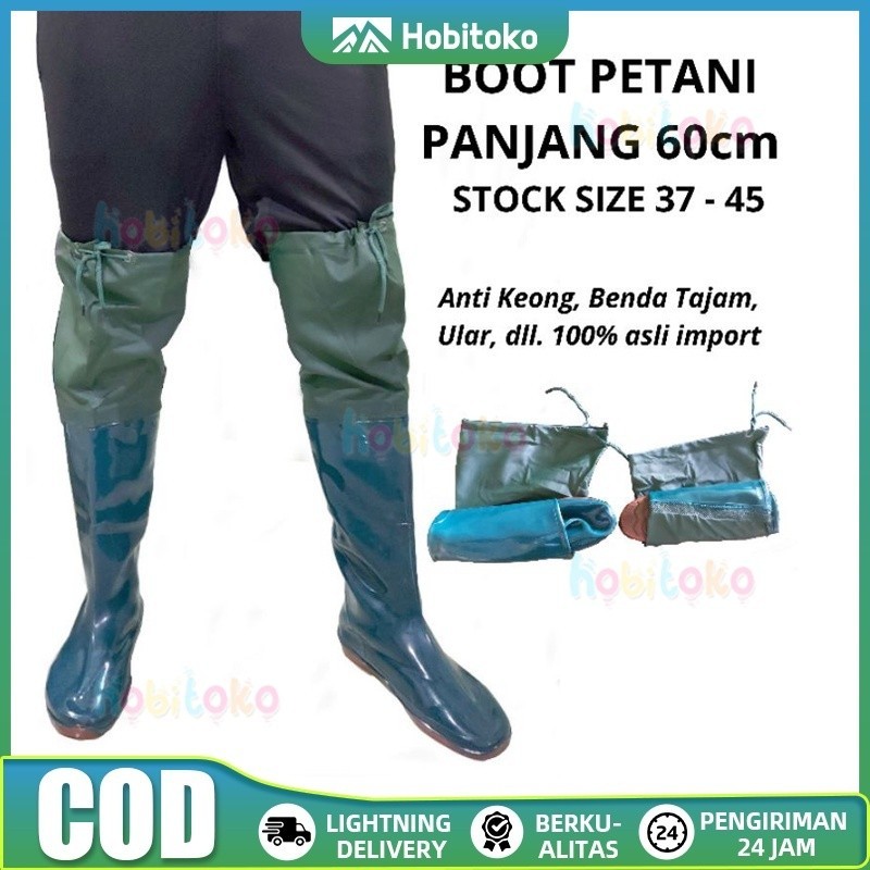 Jual Sepatu Bot Petani 60 Cm/Sepatu Sawah/Sepatu Bot Taman/Sepatu ...