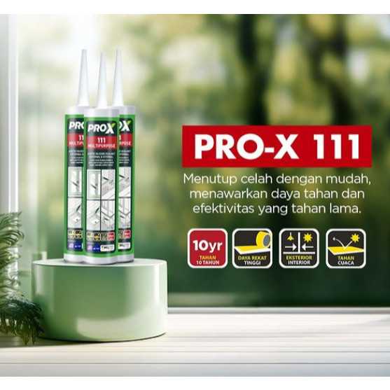 Jual PRO X 111 Silicone Sealant Asam Lem Botol Kaca Kanopi Ready ...